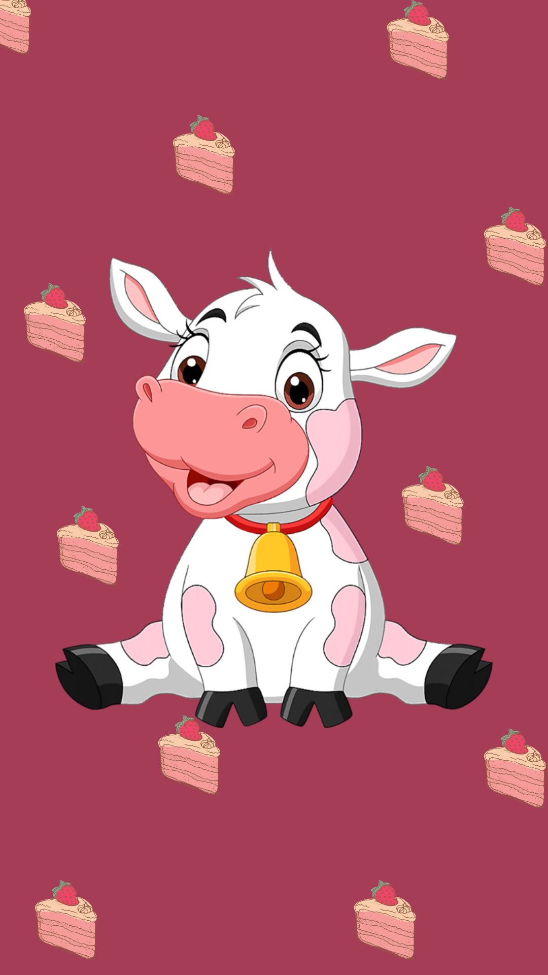 40+ Cute Strawberry Cow Wallpapers for your screens