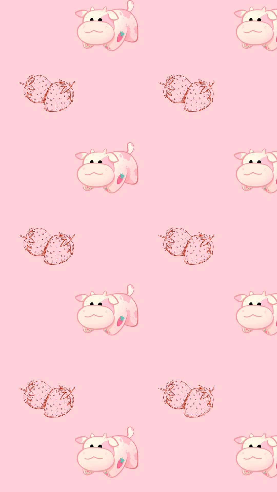 40+ Cute Strawberry Cow Wallpapers for your screens